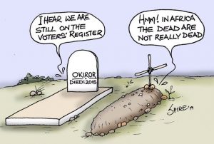 » Jimmy Spire Ssentongo- voter’s register Africa Cartoons